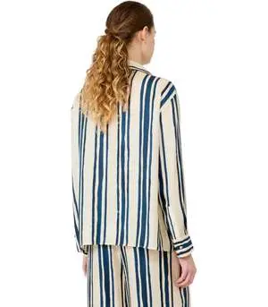Max Mara Corona Striped Blue And White Shirt
