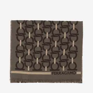 FERRAGAMO Wool Scarf With Hooks - Multi