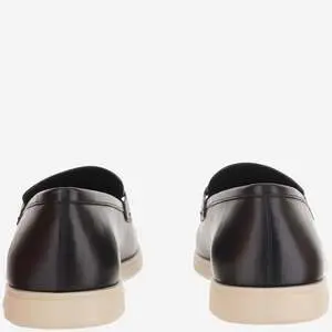 FERRAGAMO Leather Loafers - Black