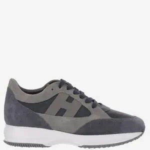 Hogan Interactive Sneakers In Suede And Mesh - Multi