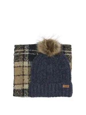 Barbour Saltburn' Scarf And Beanie Set - Grey