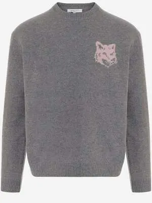 Maison Kitsuné Wool Sweater With Logo