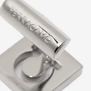 FERRAGAMO Square Brass Hook Shaped Cummerband Clasps