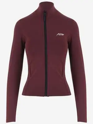 AUTRY Stretch Nylon Sweatshirt With Logo - Red
