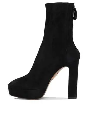 AQUAZZURA Martine 110 Mm' Ankle Boots With Zipper - Black