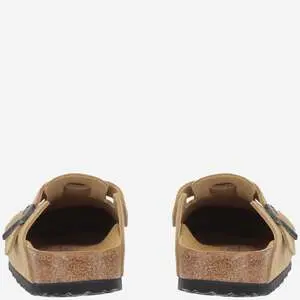 BIRKENSTOCK Boston Leather Clogs - Beige