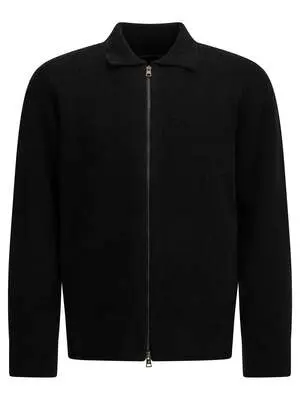 Tagliatore Wool Sweater With A Zipper - Black