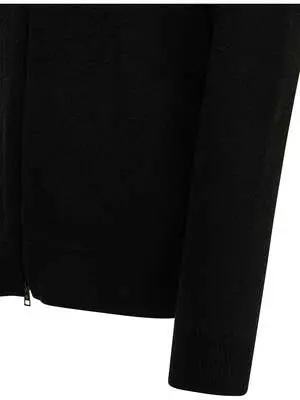 Tagliatore Wool Sweater With A Zipper - Black