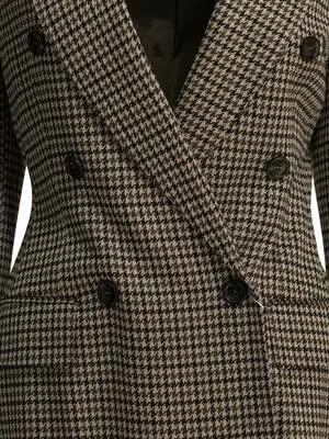 Max Mara Double Breasted Houndstooth Blazer