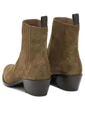 Sartore Velour 45 Mm' Cowboy Ankle Boots