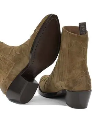 Sartore Velour 45 Mm' Cowboy Ankle Boots
