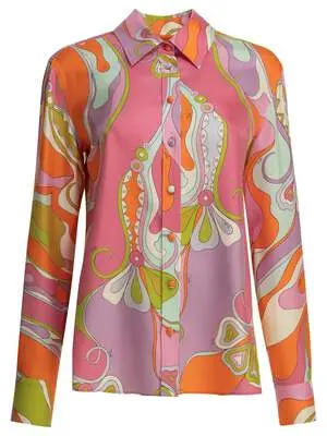 Emilio Pucci Orchidee' Casual Shirt - Multicolor