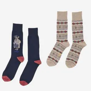 Polo Ralph Lauren Mixed Yarn Socks In A Pack Of Two Pairs - Multi