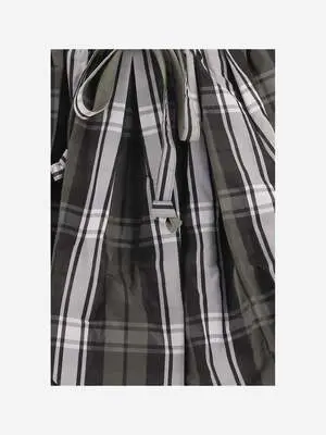 PATOU Wide Leg Skirt With Check Pattern - Multi