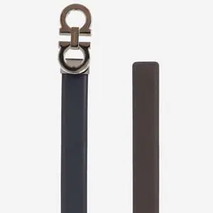 FERRAGAMO Reversible Leather Belts With Two Interchangeable Covers