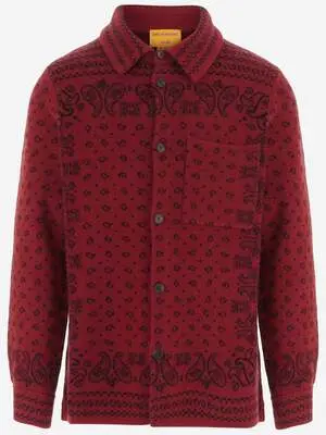 Guest In Residence Cashmere Knitted Shirt With Patterned Design - Red