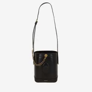Versace Leather Bucket Bag - Black
