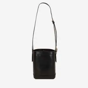 Versace Leather Bucket Bag - Black