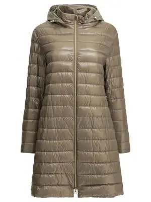 Herno Long Down Jacket Made Of Ultra Light Nylon - Beige