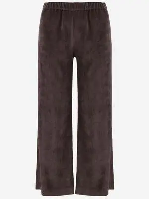 F.IT Ribbed Stretch Nylon Pants - Brown