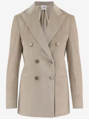 LARDINI Double Breasted Cotton And Stretch Viscose Jacket
