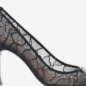 Amina Muaddi Camelia Lace Pumps