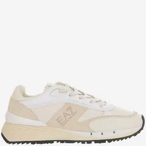 EA7 Leather Sneakers With Logo