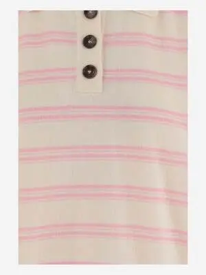 THE GARMENT Wool And Cashmere T Shirt With A Striped Pattern