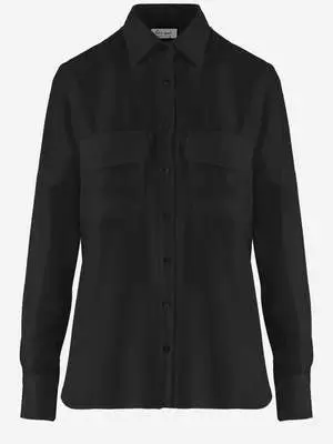 HER SHIRT Silk Shirt - Black