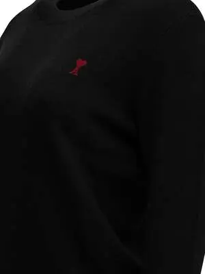 AMI Paris De Coeur' Crew Neck Sweater - Black