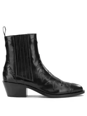 Sartore Parma 45 Mm' Cowboy Ankle Boots - Black