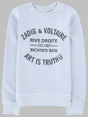 Zadig&Voltaire Felpa Girocollo Con Logo - Blue