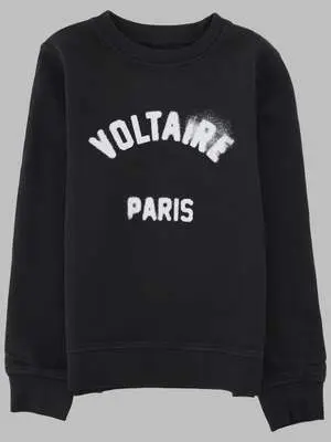 Zadig&Voltaire Felpa Girocollo Con Stampa Logo - Black