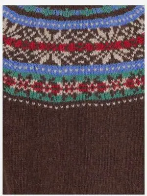 Howlin' Wool Sweater With Jacquard Pattern - Brown