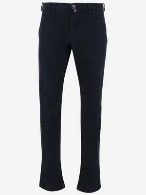 JACOB COHЁN Stretch Cotton Blend Pants - Navy