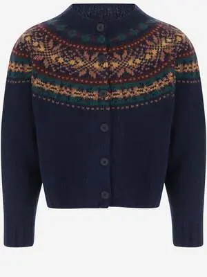 Howlin' Wool Cardigan With Jacquard Pattern