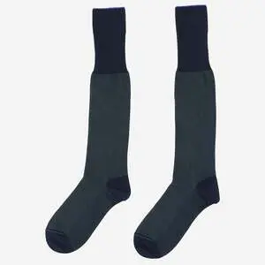 ANT45 Organic Filoscozia Cotton Socks - Navy