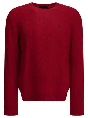 Polo Ralph Lauren Wool And Cashmere Crew Neck Sweater With Logo