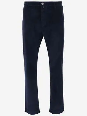 JACOB COHЁN Stretch Cotton Velvet Pants - Navy