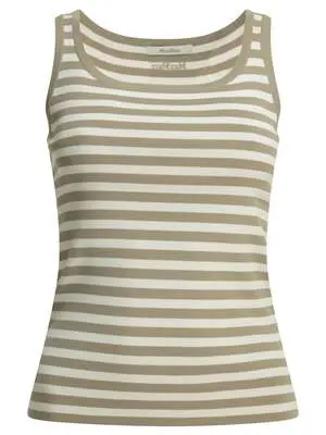 Max Mara Striped Fitted Tank Top