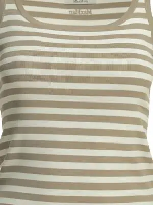 Max Mara Striped Fitted Tank Top