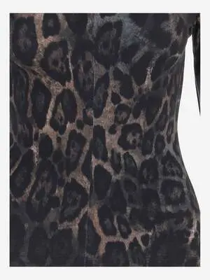 Just Cavalli Cotton Sweater With Animal Print