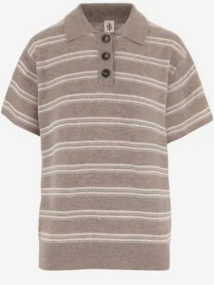 THE GARMENT Wool And Cashmere T Shirt With Striped Pattern - Multi