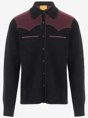 Guest In Residence Cashmere Knitted Shirt With Western Detail - Black