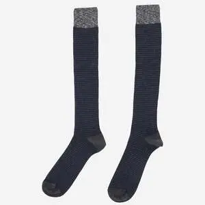 ANT45 Cotton Socks With Vertical Stripes - Grey
