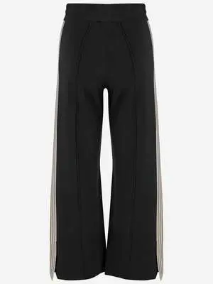 AUTRY Viscose Blend Pants With Logo - Black