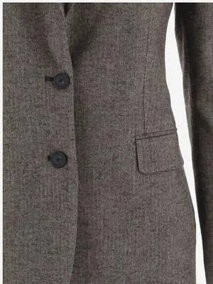 Tagliatore Wool Blend Jacket With Herringbone Pattern