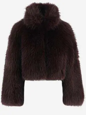 Pinko Fake Fur Jacket - Brown