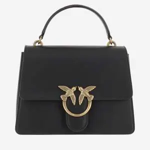 Pinko Leather Handbag With Logo