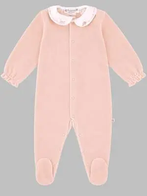 Bonpoint Pigiama Intero 'tintina' Con Colletto Ricamato - Pink